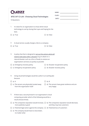 DIT Component 3 2022 LAA | Teaching Resources