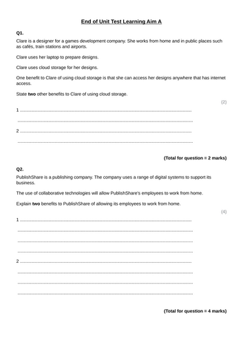 DIT Component 3 2022 LAA | Teaching Resources