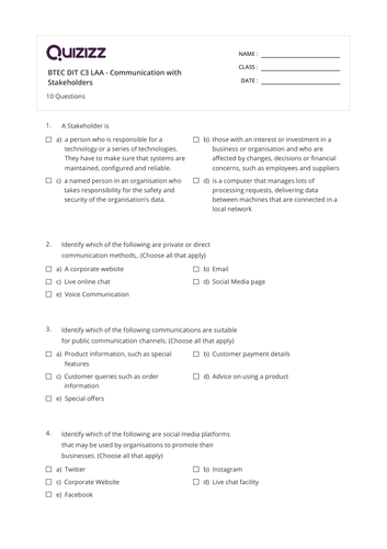 DIT Component 3 2022 LAA | Teaching Resources
