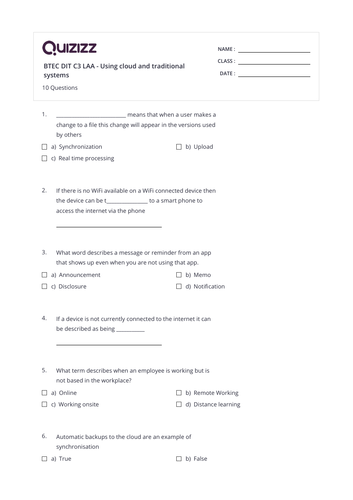 DIT Component 3 2022 LAA | Teaching Resources