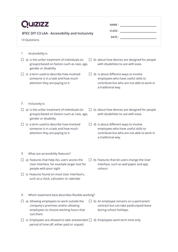 DIT Component 3 2022 LAA | Teaching Resources