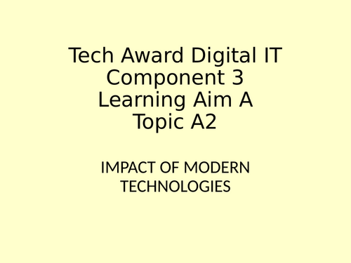 DIT Component 3 2022 LAA | Teaching Resources