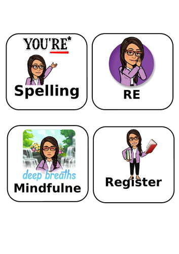 Editable Bitmoji Visual Timetable | Teaching Resources