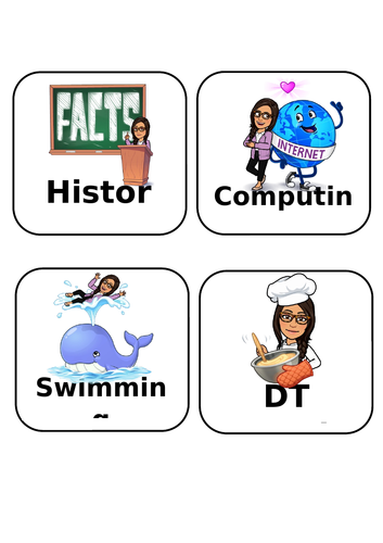 Editable Bitmoji Visual Timetable | Teaching Resources