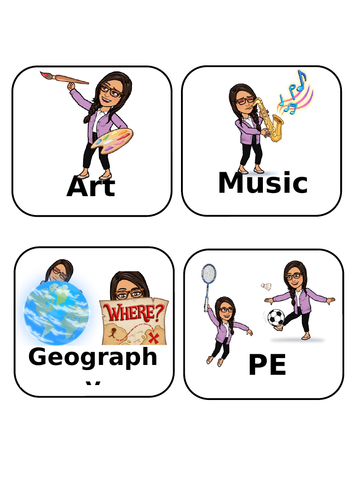 Editable Bitmoji Visual Timetable Teaching Resources