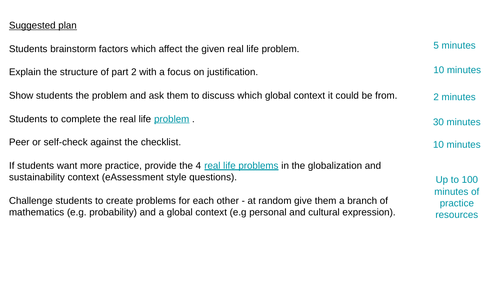 MYP Maths eAssessment lesson - real life problems practice | Teaching ...