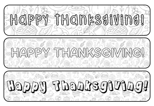 15 Thanksgiving Colour-in Bookmarks for reading, libraries and ...
