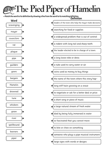 Pied Piper of Hamelin Reading Worksheets | Teaching Resources
