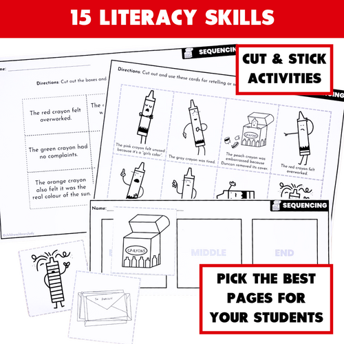 The Day the Crayons Quit Book Activities - Reading Comprehension ...