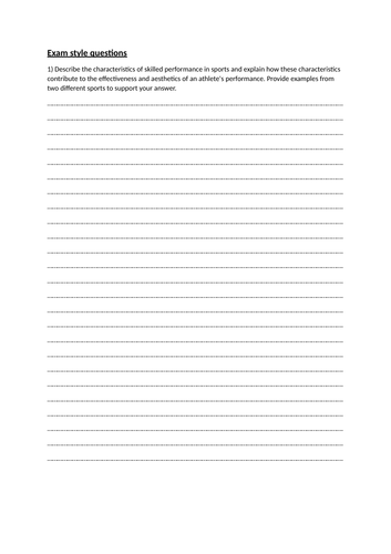 Skills and skill acquisition IGCSE PE Physical Education complete unit ...