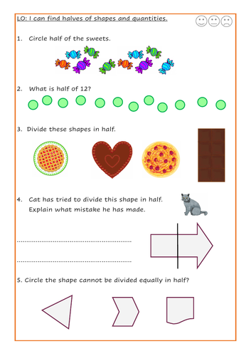 Halving - Fractions | Teaching Resources Halving - Fractions | Teaching Resources