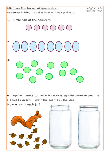 Halving - Fractions | Teaching Resources Halving - Fractions | Teaching Resources