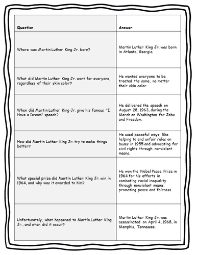 Black History Reading Comprehensions for younger children | Teaching ...