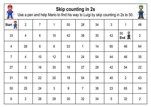 Super Mario Themed Skip Counting Activities | Teaching Resources