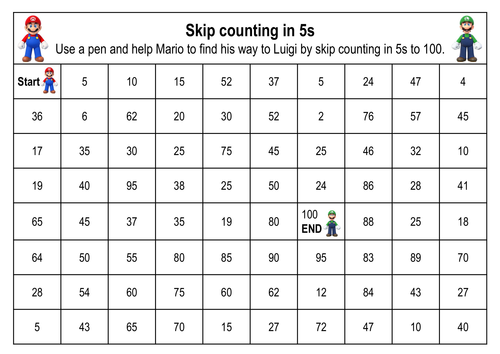 Super Mario Themed Skip Counting Activities | Teaching Resources