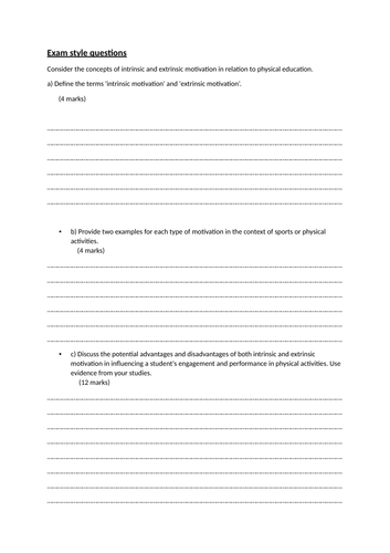 Psychology complete unit 9 IGCSE PE Physical Education | Teaching Resources Psychology complete unit 9 IGCSE PE Physical Education | Teaching Resources