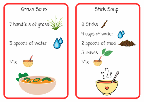 Mud Kitchen Recipe Cards | Teaching Resources