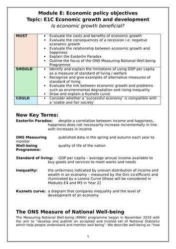 Key Topic Collection - Economic Growth - Edexcel Economics A | Teaching ...