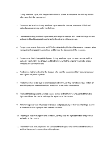 Source Assessment Japan under the Shoguns | Teaching Resources