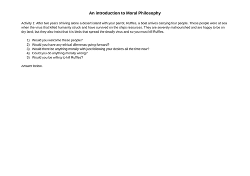 A-Level Philosophy (AQA) - Moral Philosophy | Teaching Resources A-Level Philosophy (AQA) - Moral Philosophy | Teaching Resources