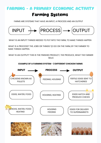 Geography - Farming (Primary Economic activity) | Teaching Resources