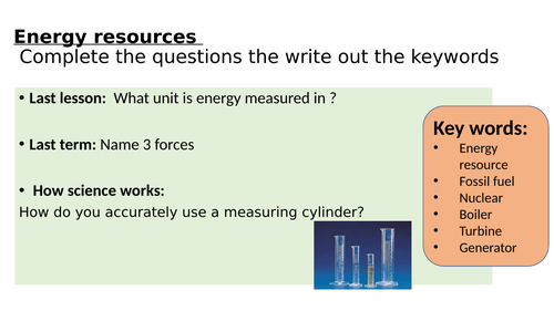 Non renewable energy resources | Teaching Resources