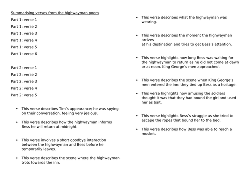 Y5/6 full diary writing unit using The Highwayman poem | Teaching Resources
