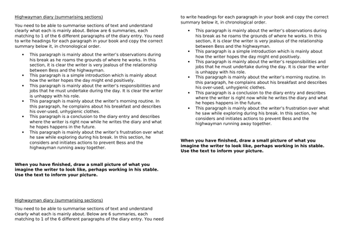 Y5/6 full diary writing unit using The Highwayman poem | Teaching Resources