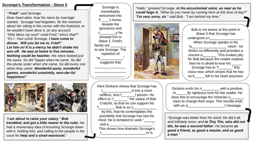 Stave 5 - Scrooge's Transformation (A Christmas Carol) | Teaching Resources