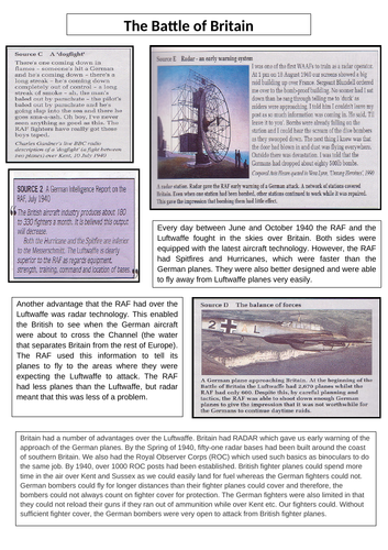 Battle of Britain - Full Lesson | Teaching Resources