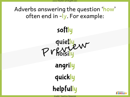 Adding Adverbs - KS3 | Teaching Resources