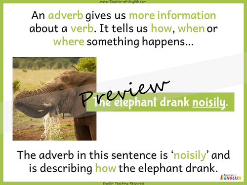 Adding Adverbs - KS3 | Teaching Resources