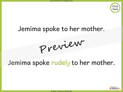 Adding Adverbs - KS3 | Teaching Resources