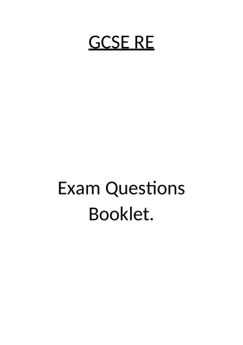 Christian Beliefs and Christian Practices Exam Question Practice ... Christian Beliefs and Christian Practices Exam Question Practice ...