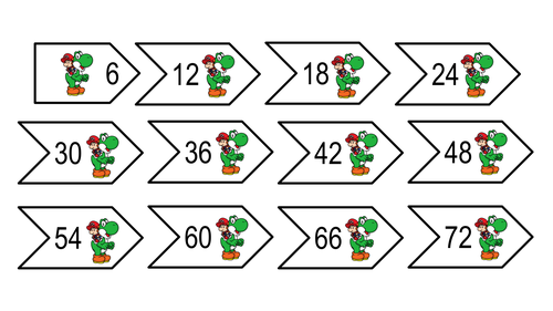 Super Mario Themed Skip Counting Activities 3s, 4s, 6s, 8s | Teaching ...