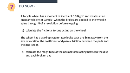 A4 Rigid Body Mechanics IB Physics | Teaching Resources