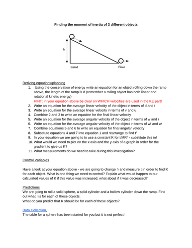A4 Rigid Body Mechanics IB Physics | Teaching Resources