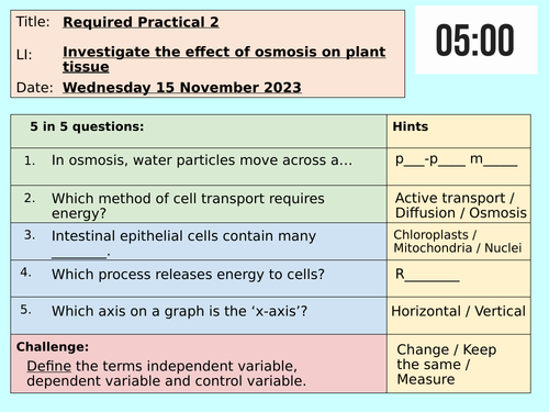 AQA GCSE - Osmosis Required Practical | Teaching Resources AQA GCSE - Osmosis Required Practical | Teaching Resources