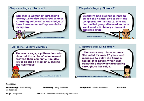 The story of Cleopatra - History - Ancient Egypt | Teaching Resources