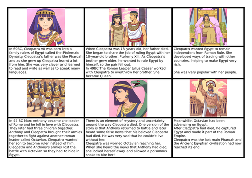 The story of Cleopatra - History - Ancient Egypt | Teaching Resources