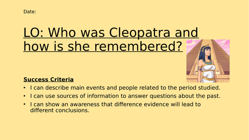 The story of Cleopatra - History - Ancient Egypt | Teaching Resources