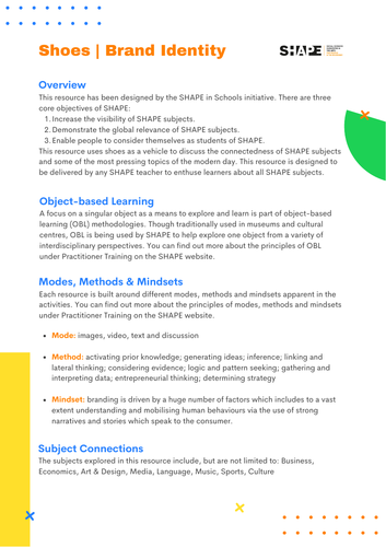 Branding and shoe design | Teaching Resources