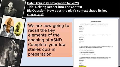 A Streetcar Named Desire: Context Lesson | Teaching Resources