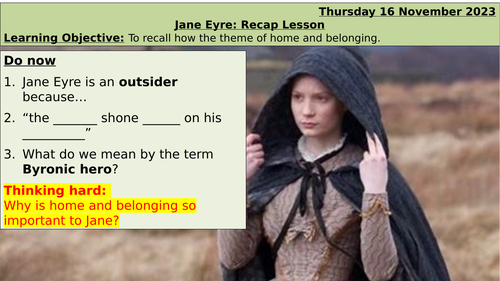 Jane Eyre - Recap - 2 Lessons | Teaching Resources