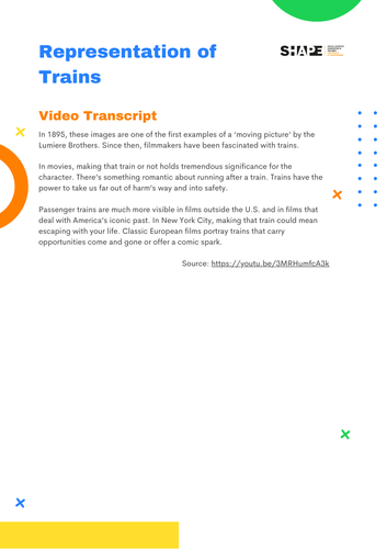 Representation of trains in film and literature | Teaching Resources