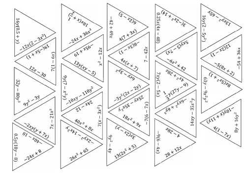 Expanding/Factorising Single Brackets - Tarsia Puzzle | Teaching Resources Expanding/Factorising Single Brackets - Tarsia Puzzle | Teaching Resources