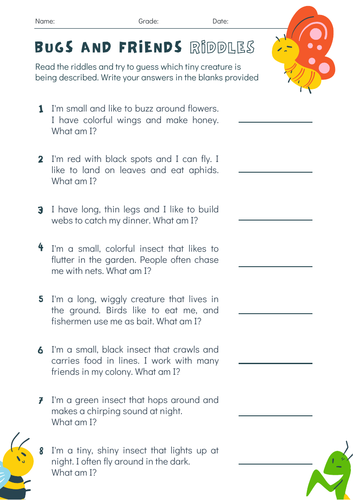 Bugs & Friends Adventure: Grade 1 Educational Pack | Teaching Resources