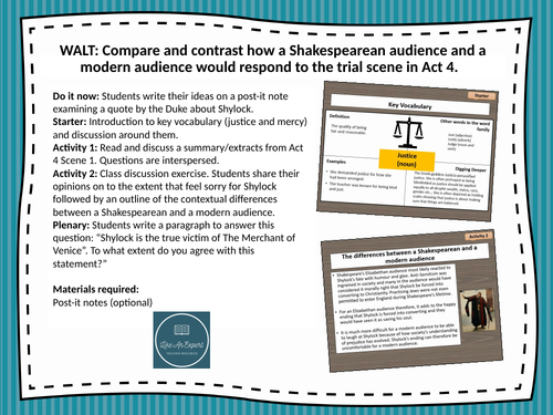 Merchant of Venice Act 4: Justice and Mercy in the Court Scene (FULL ...