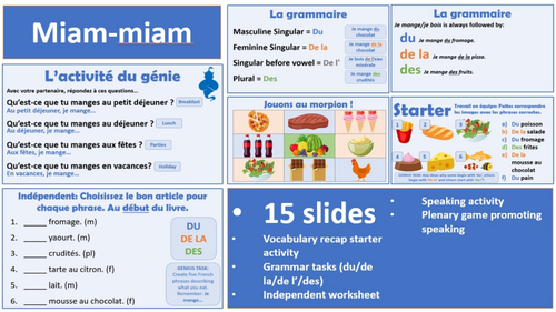 Studio 1, Module 2.5 - Miam-miam | Teaching Resources