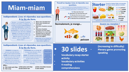 Studio 1, Module 2.5 - Miam-miam | Teaching Resources